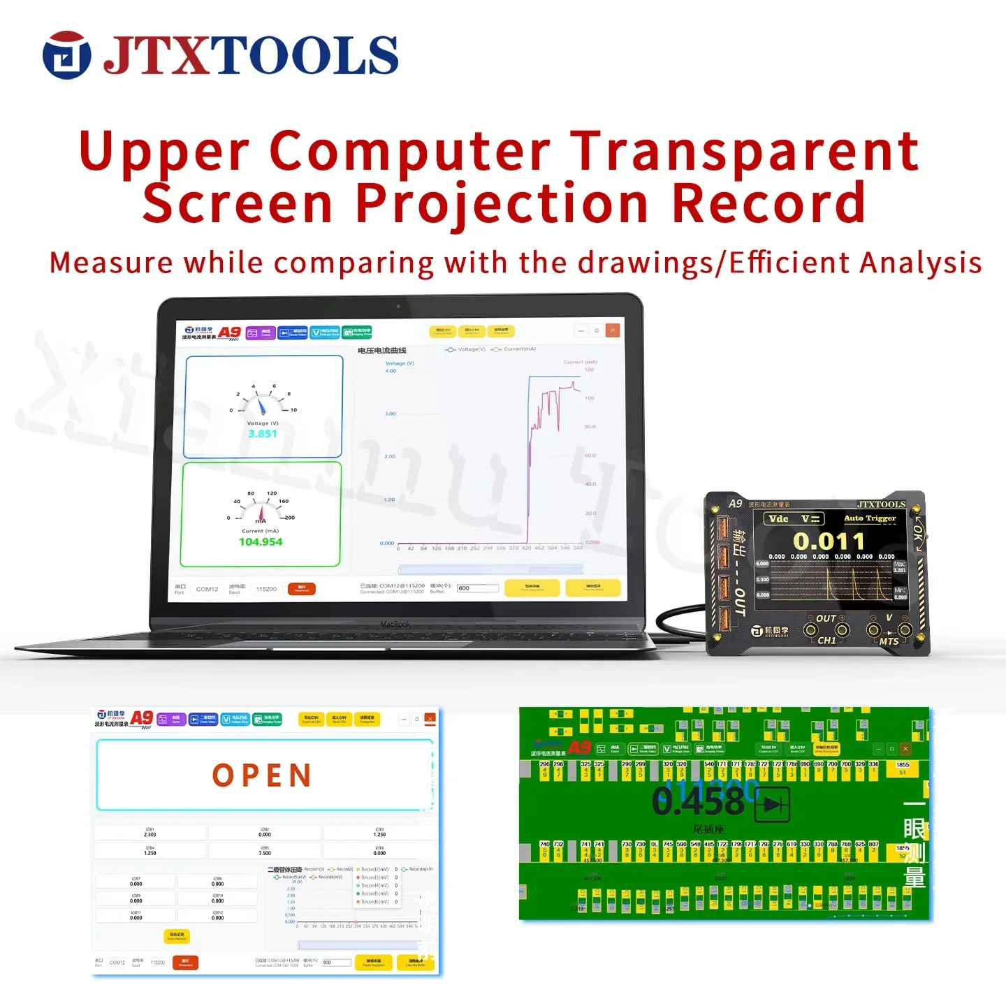 JTX A9 Accurate Curve Waveform Multi-function Measuring Meter Digital ...
