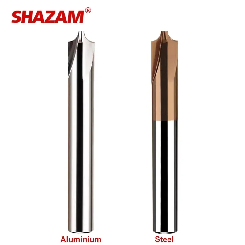 SHAZAM R0.5 R1 R2 R3 R4 Tungsten Steel Carbide Radius Corner Rounding Cutter Chamfering Outside ...