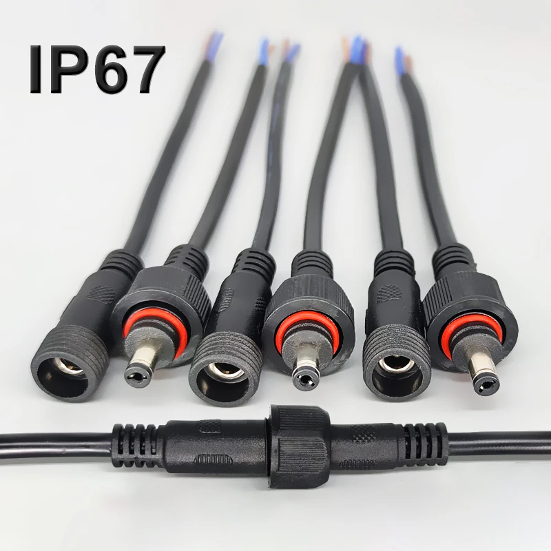 12V-DC-Power-Plug-55-21mm-2Pin-Waterproof-Connector-Male-Female ...