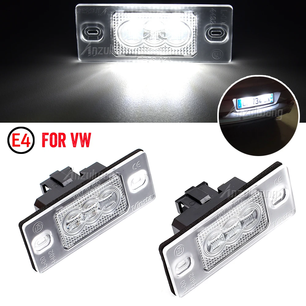 2x White 18SMD 12V LED License Plate Lights Lamp for Porsche Cayenne ...