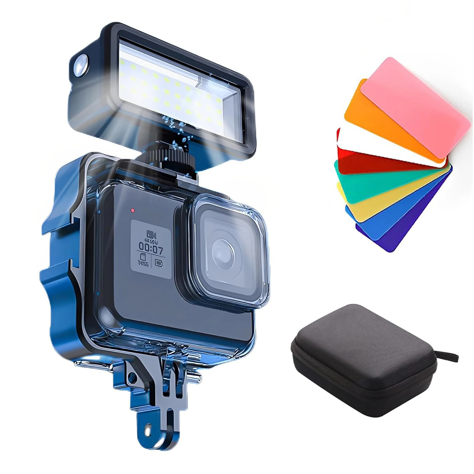 40M-Diving-Underwater-Waterproof-LED-Flash-Light-For-Gopro-Hero-11-9-10 ...