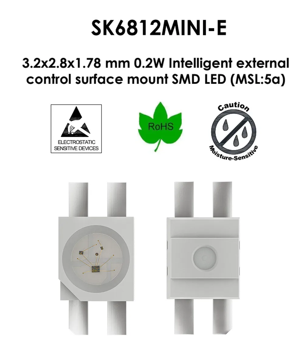 SK6812MINI-E 3228 SMD RGB LED 5V (Similar as WS2812) | Makers Electronics