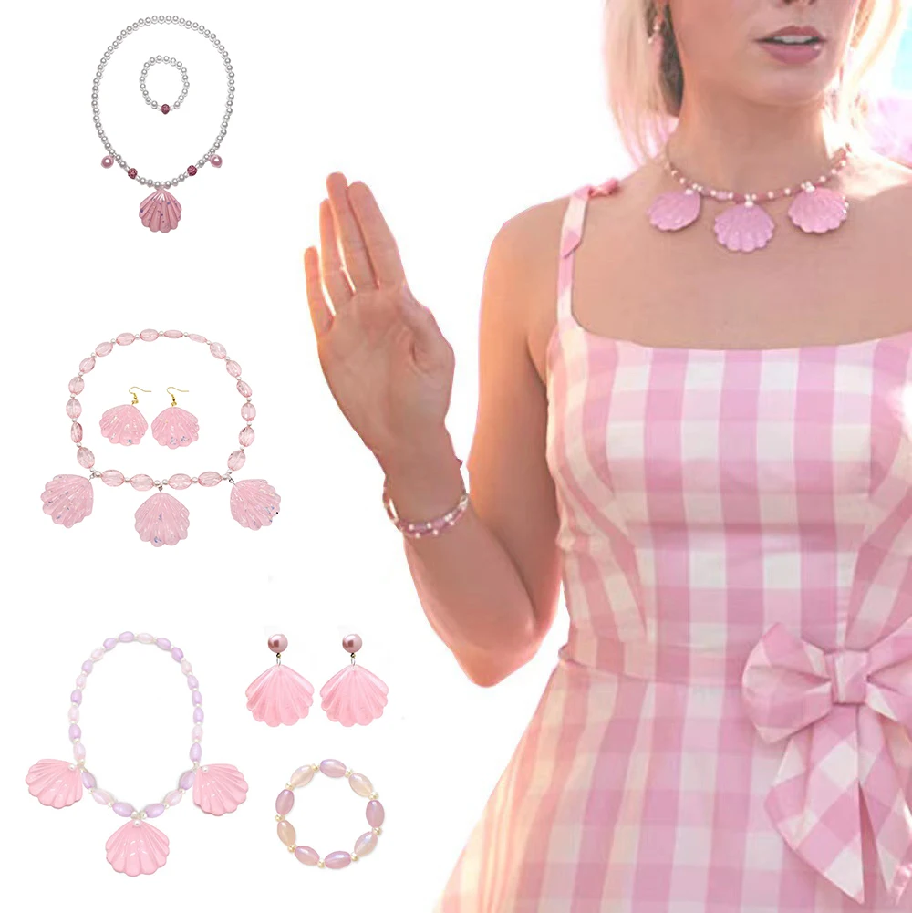 Collar-de-Cosplay-Barbi-de-pel-cula-para-mujer-pendientes-pulsera-para ...