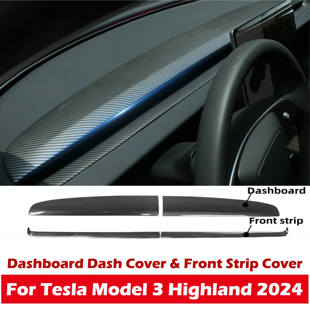 Dashboard-Dash-Cover-Front-Strip-Cover-for-Tesla-Model-3-Highland-2024 ...
