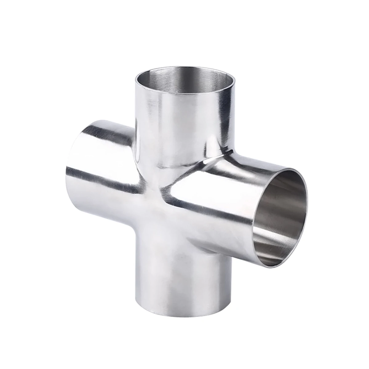 1-Welding-OD-25mm-Sanitary-Cross-Tee-4-Way-Pipe-Fitting-Stainless-Steel ...