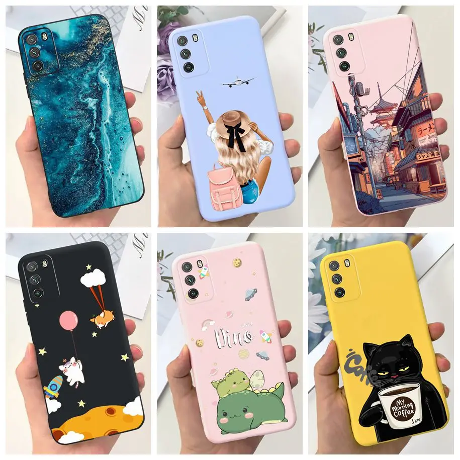 For-Xiaomi-Poco-M3-Pro-Case-Fashion-Pattern-Funda-Soft-Silicone-Back ...