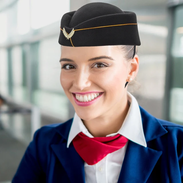 STOBOK Flight Attendant Hat Stewardess Pillbox Hat Felt, 59% OFF