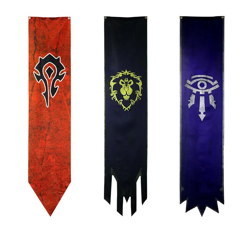 Home Decor Wow Flag Polyester The Horde And The Alliance Room ...