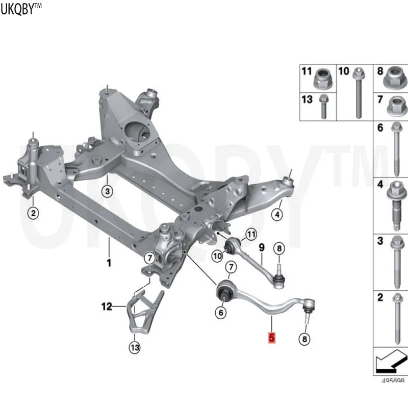 BM W 3110854990 right hydraulic bearing pull rod 31106871474 ...