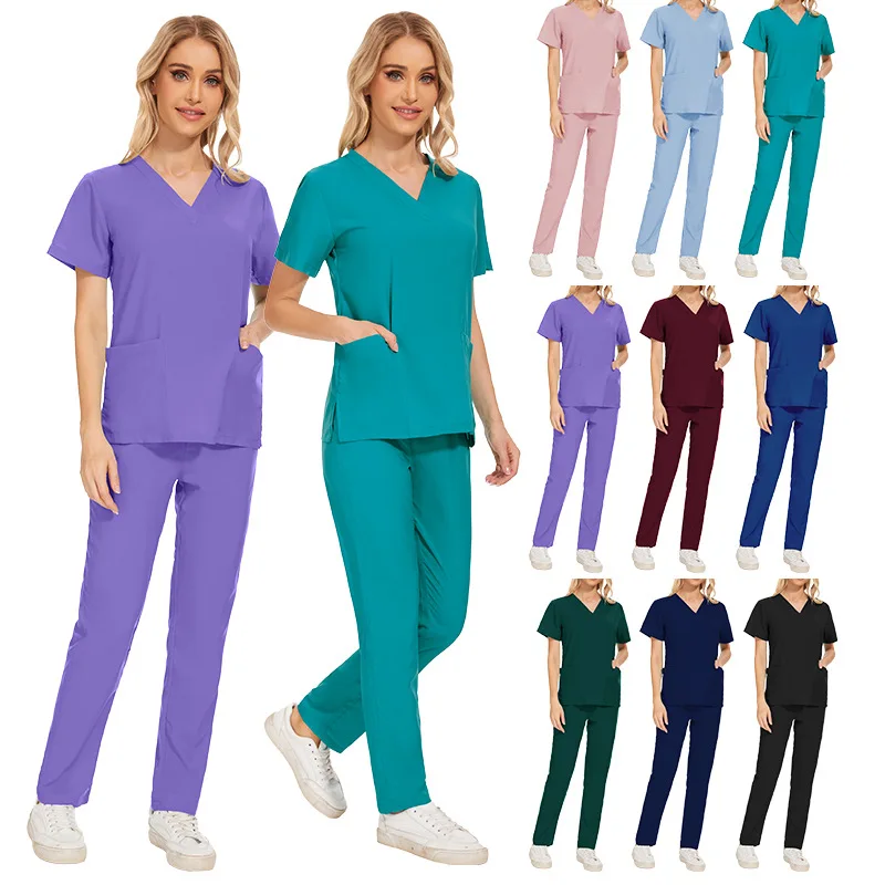 Women-surgical-gowns-scrub-set-clinic-Beauty-salon-doctor-work-clothes ...