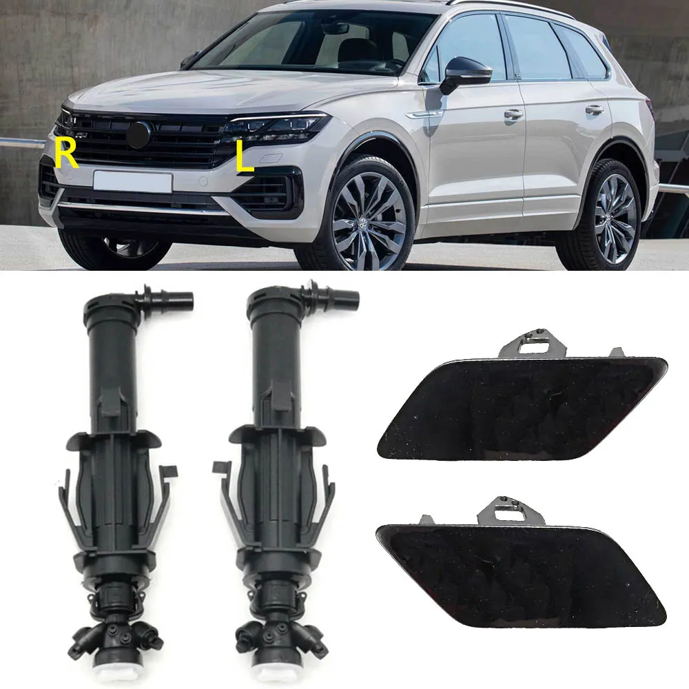 Car Front Bumper Headlight Washer Nozzle Cover Cap Head Lamp Cleaning ...