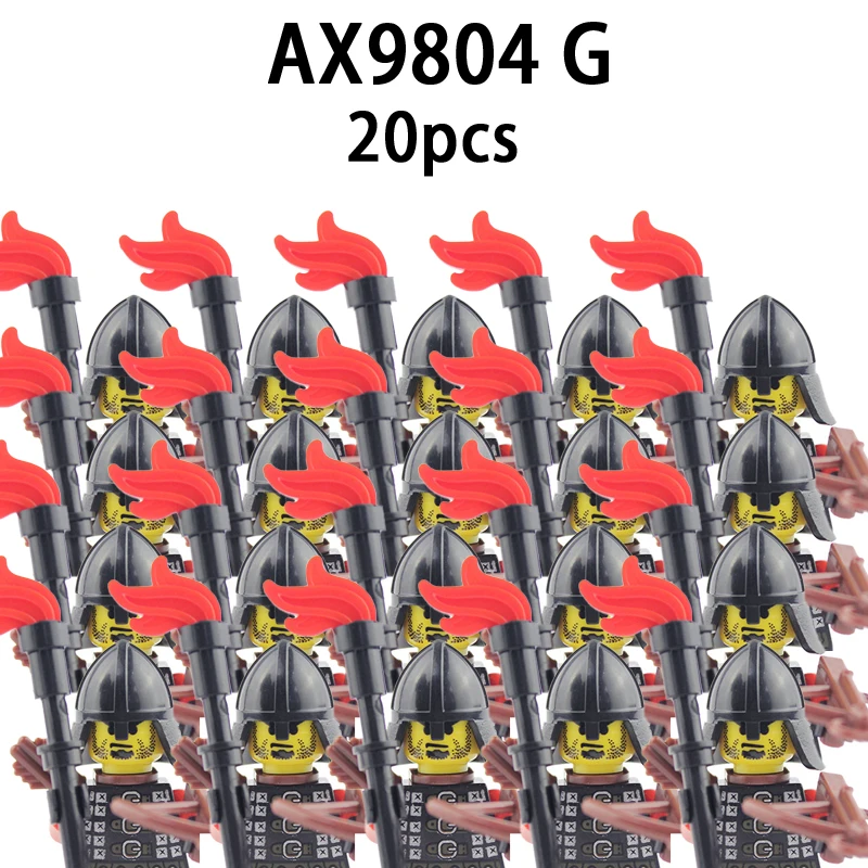 20pcs Medieval Knight Armor Figures Building Blocks Military Soldiers ...