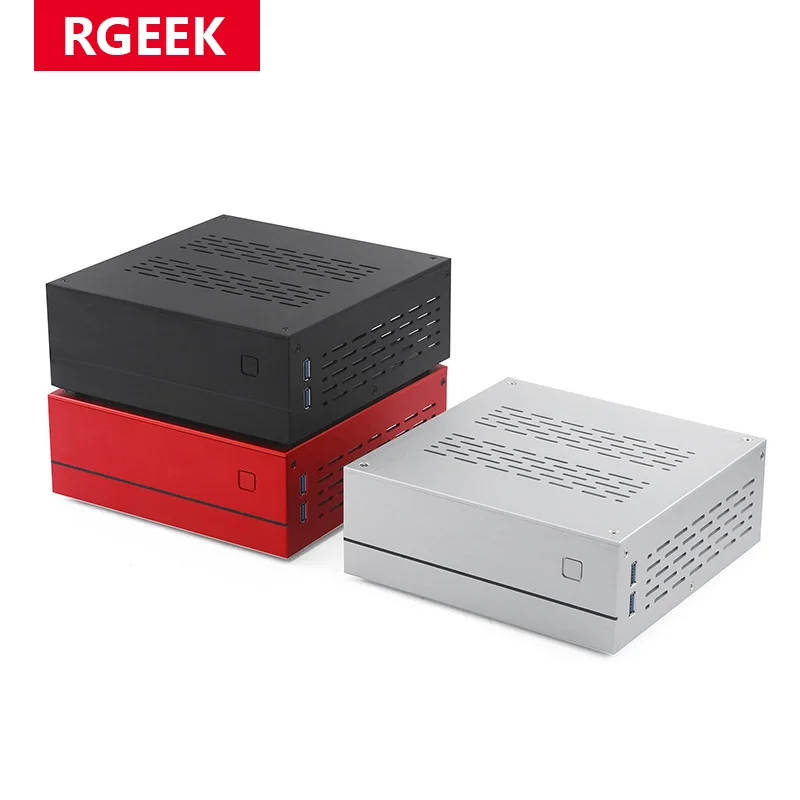 Rgeek-Mini itx用の新しいミニPCケース,アルミニウム製のミニPCタワー,a01シャーシ,水平コンピューター用 ...