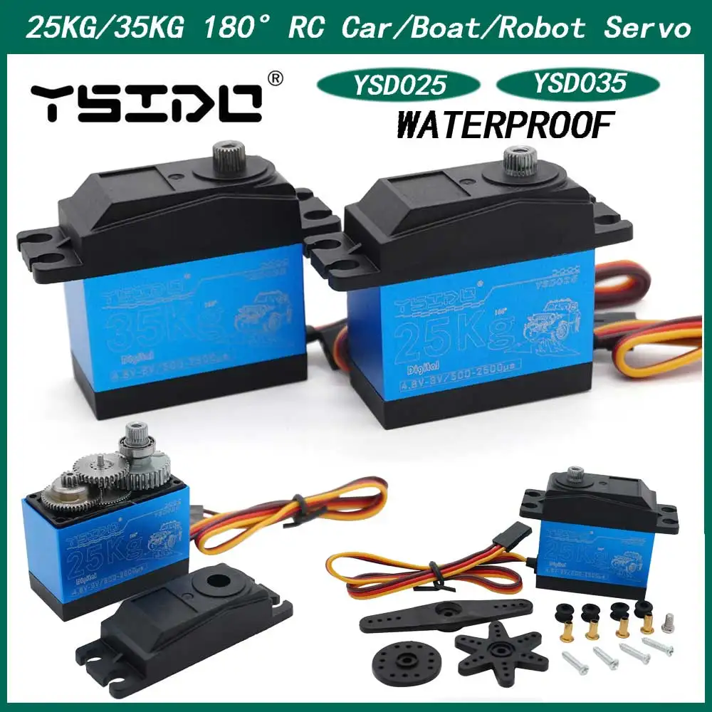 YSIDO-Digital-Servo-25KG-35KG-Large-Torque-Waterproof-Servos-for-RC-Car ...