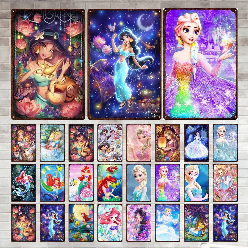 Disney Metal Sign Princess | Princess Metal Poster | Metal Home Decor ...