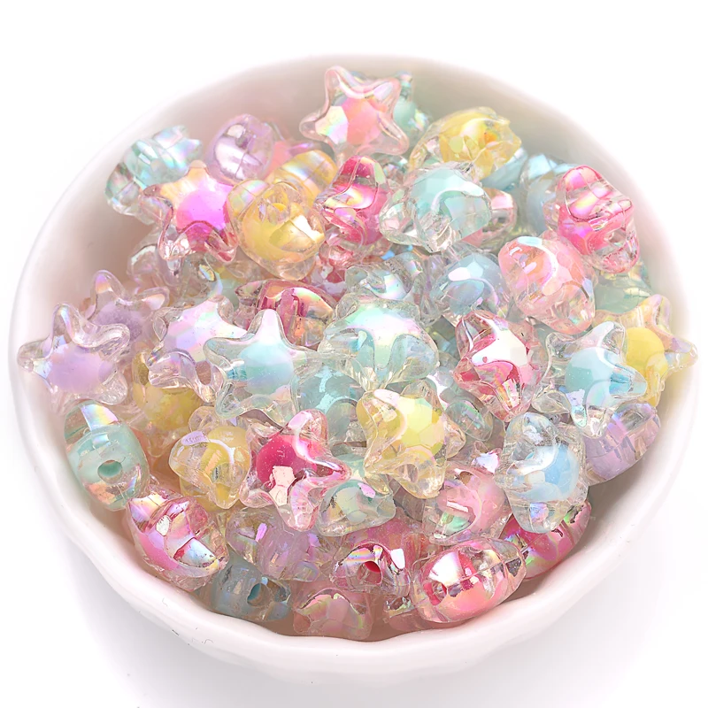 30-pcs-lot-Lovely-Transparent-Star-pentagram-AB-Candy-Color-Acrylic ...