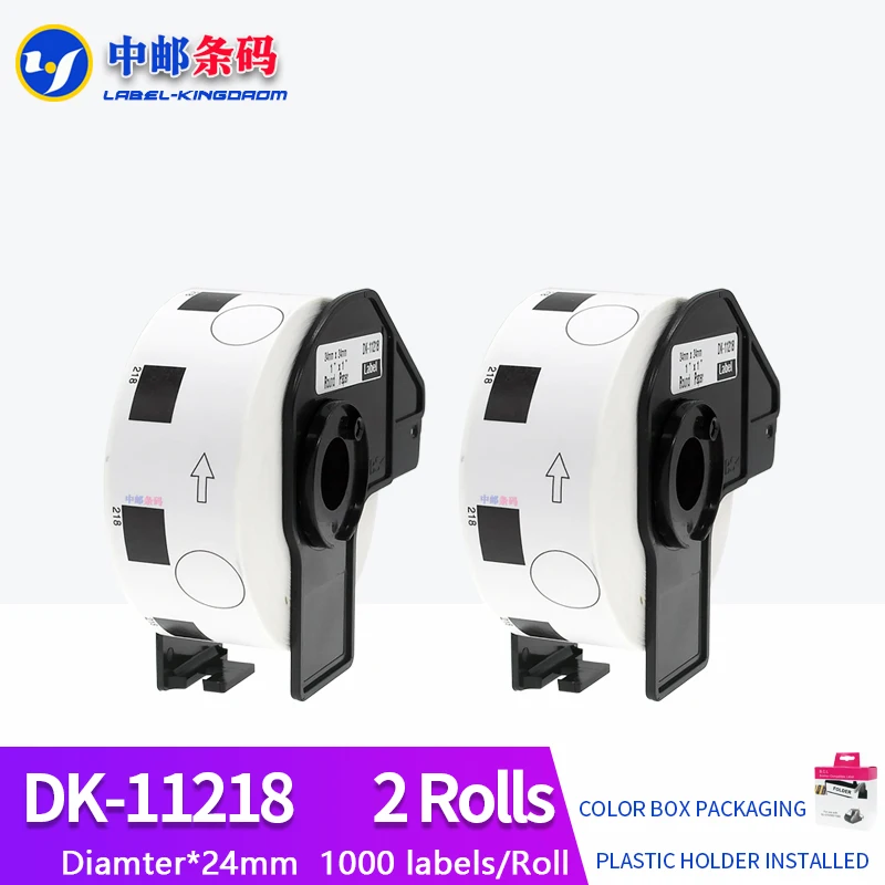 2-Rolls-jenerik-DK-11218-etiket-Brother-termal-yaz-c-ap-24mm-yuvarlak-i ...