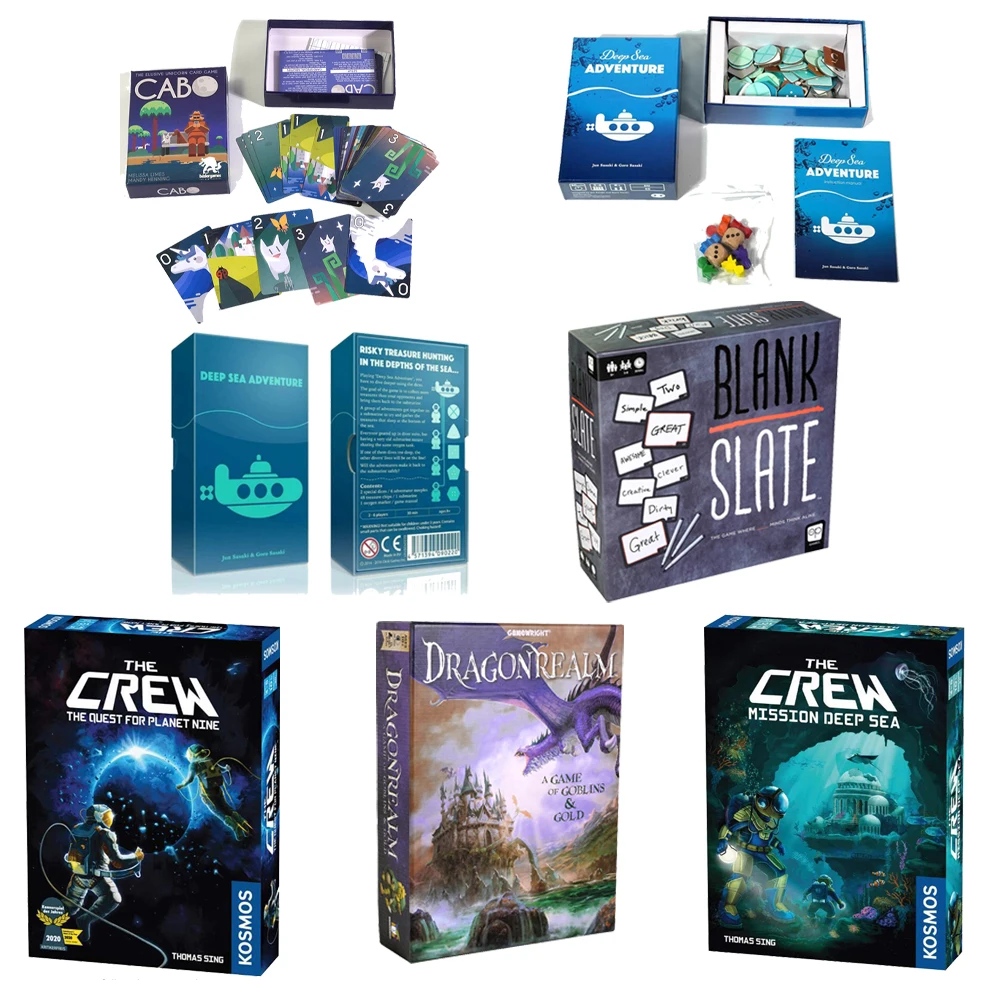 All-English-Blank-slate-board-games-for-2-8-friends-Party-games-Cabo ...