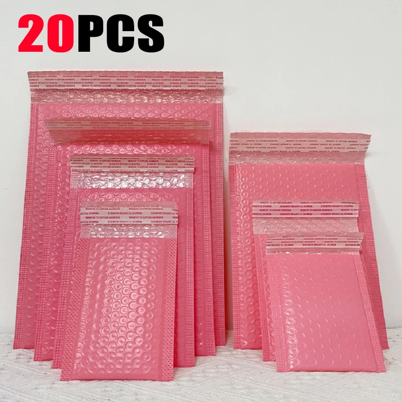 20pcs-Bubble-Mailers-Pink-Poly-Bubble-Mailer-Self-Seal-Padded-Envelopes-Gift-Bags-Black ...