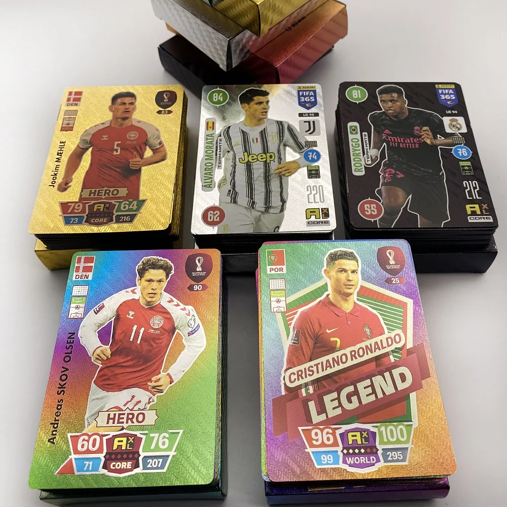 55pcs-box-World-Football-Star-Golden-Cards-Limited-Signature-Collection ...
