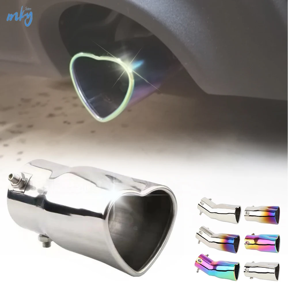 Interfaz-en-forma-de-coraz-n-de-63mm-punta-de-escape-de-coche-de-una ...