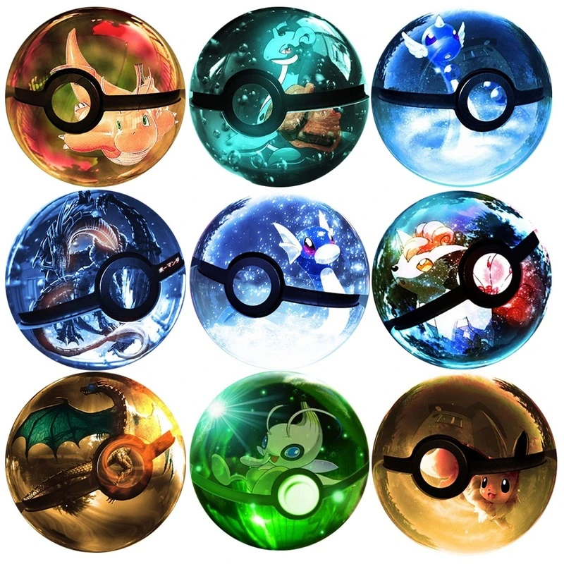 Anime Pokemon Go Ball K9 Crysal Poke Ball Pokeball With Crysal Led ...