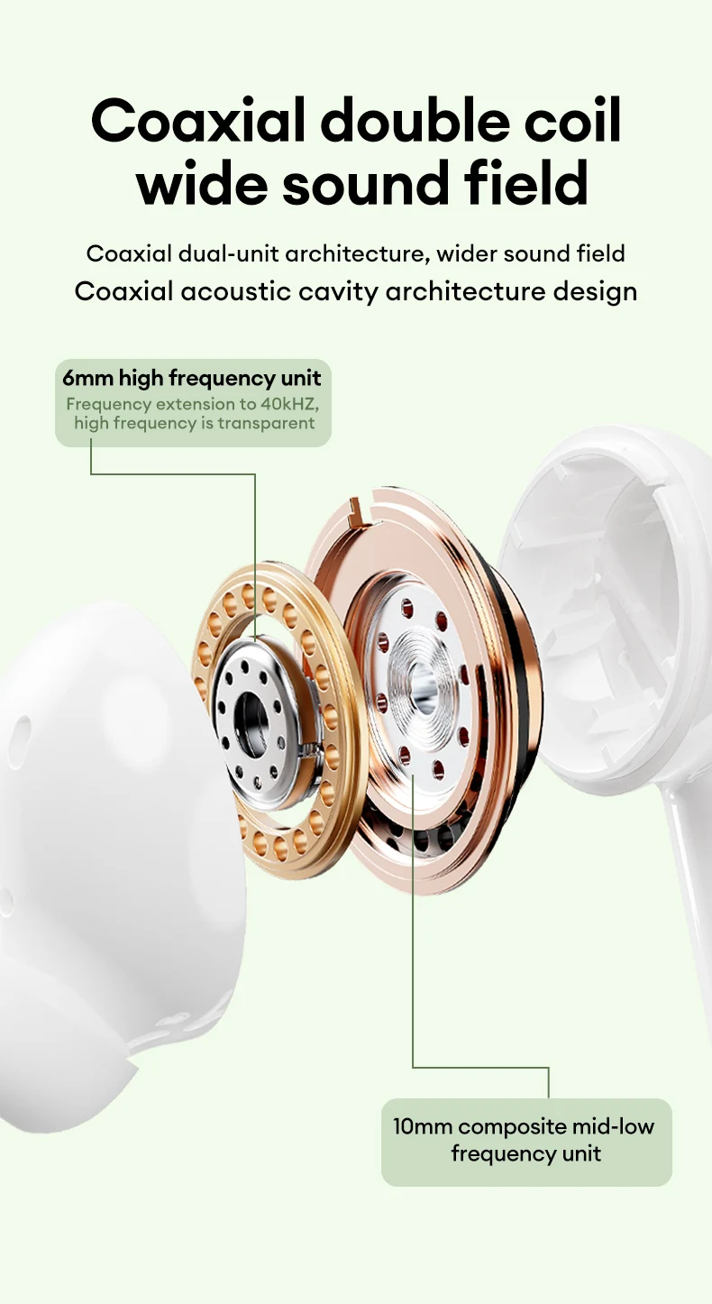 Monster MQT62 Wireless Bluetooth Earphones HIFI Surround Sound ENC Call ...