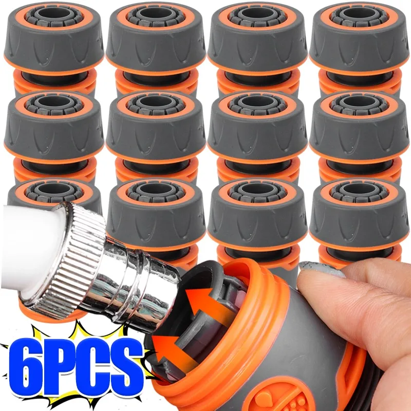 1-6PCS Garden Hose Adapter 3/4" Hose Quick Connectors ABS Water Pipe ...