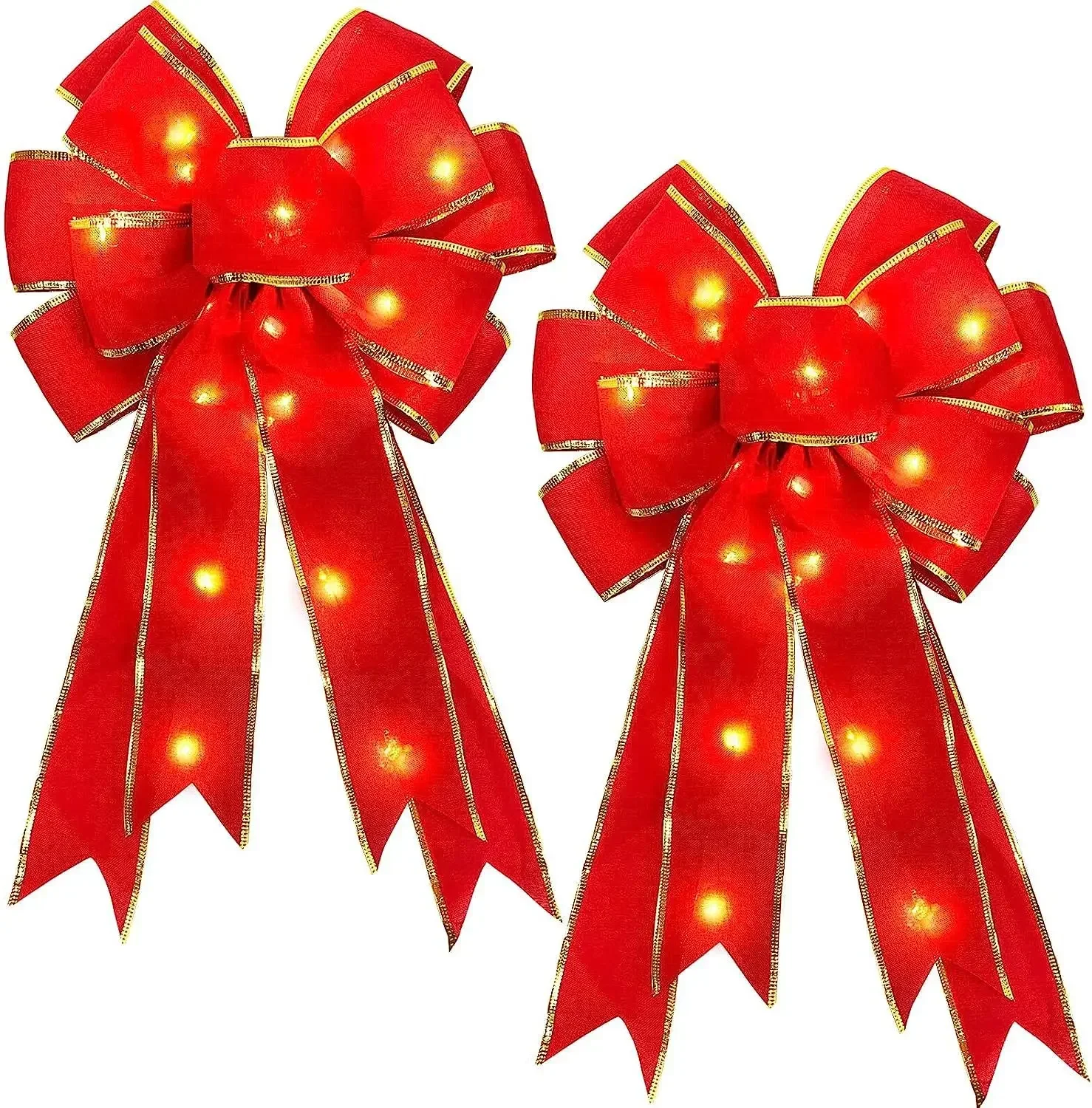 Red-Christmas-Bows-Outdoor-Decorations-Large-Christmas-Tree-Topper-Bow ...