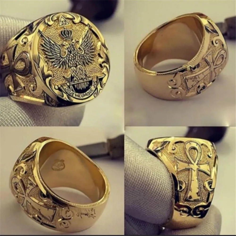 Anillo-de-moda-para-hombre-anillos-de-doble-guila-del-imperio-ruso-Punk ...