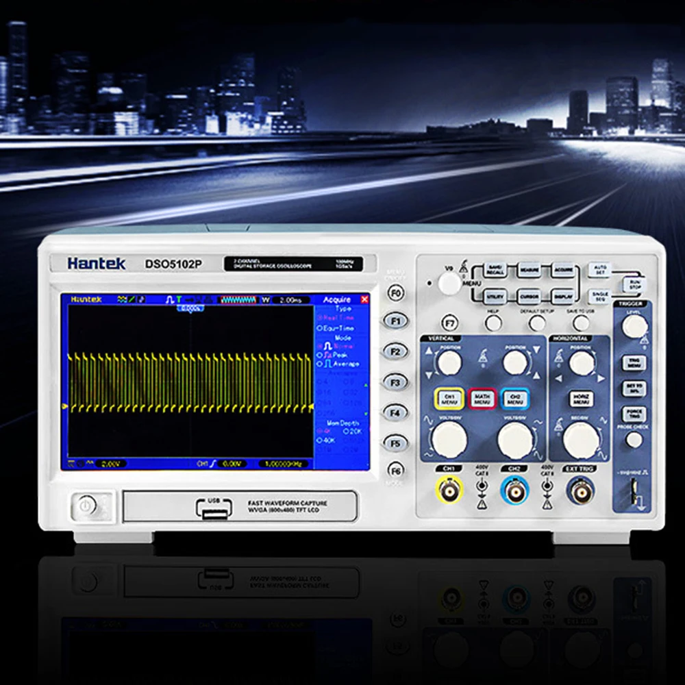 Hantek Digital Oscilloscope Dso5072p Dso5102p Dso5202p 100m 2 Channel ...