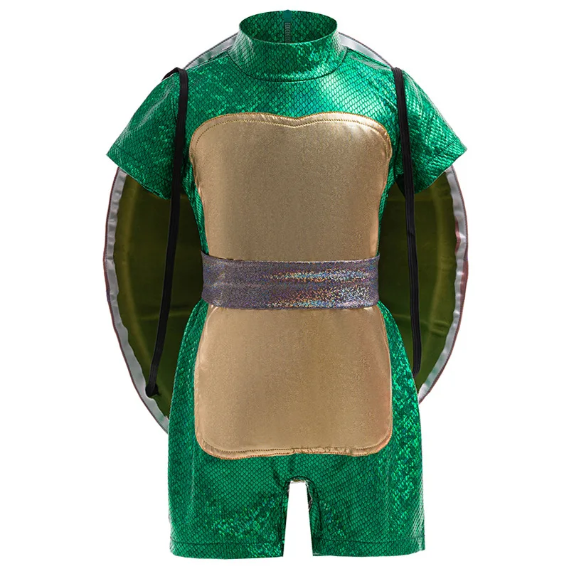 Kids Turtle Boys Cosplay Costume Baby Short Sleeve Jumpsuits Carnival ...