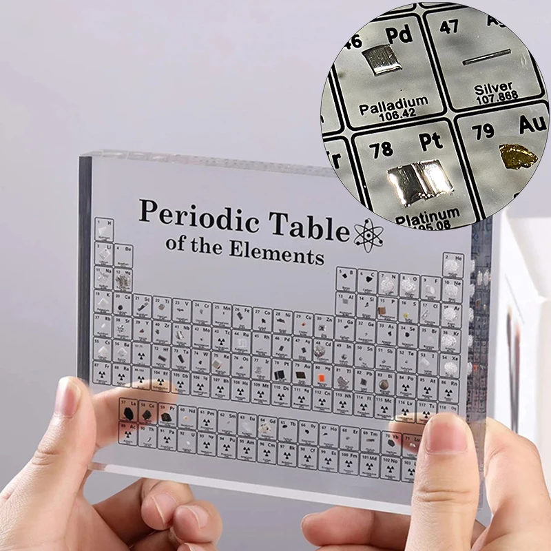 Acrylic-Periodic-Table-Desk-Display-With-Real-Elements-Kids-Teaching ...