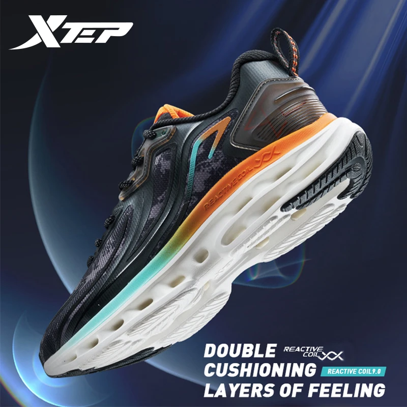 Xtep Reactive Coil 9.0 Running Shoes For Men Shock Absorption Wear ...