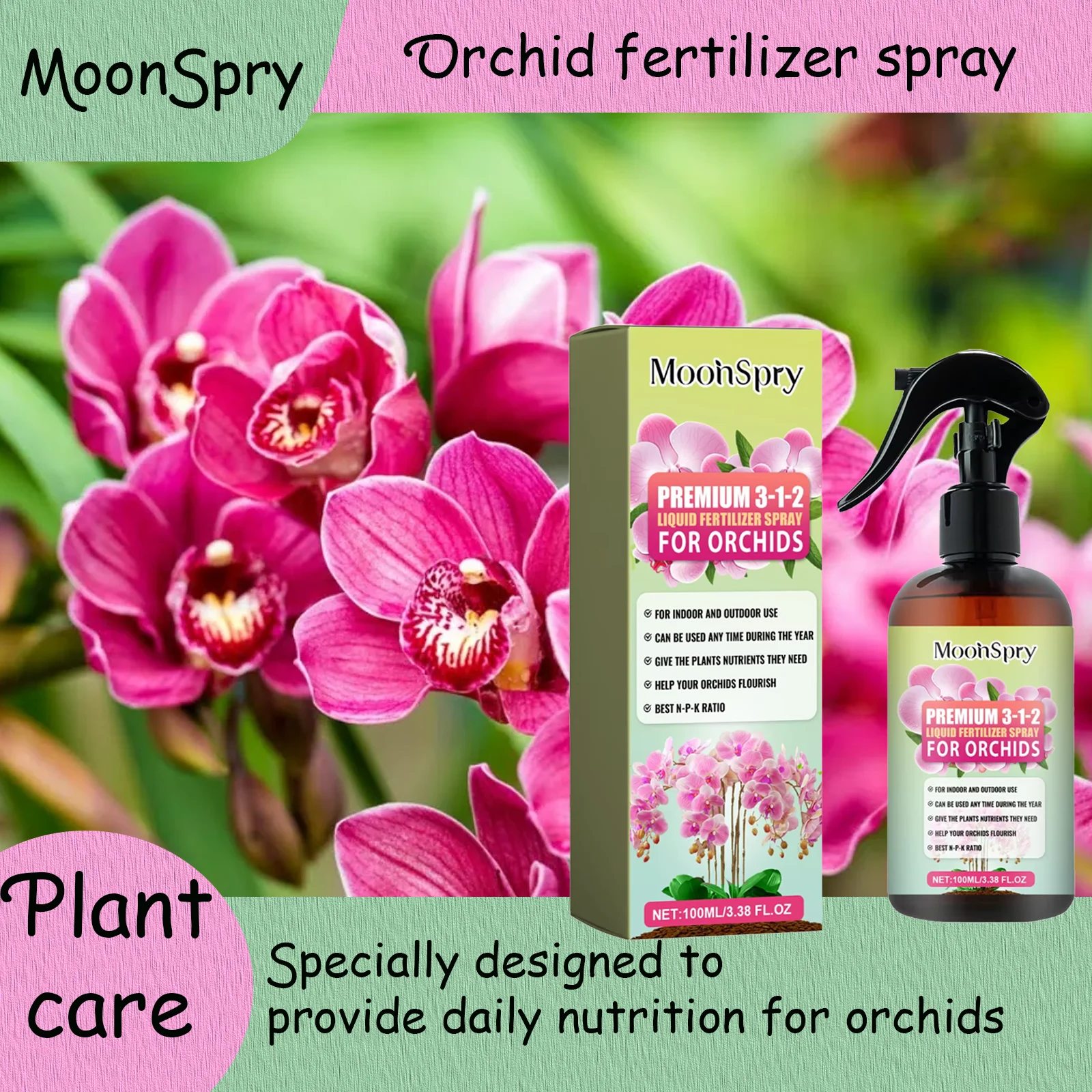 100ml Orchid Bloom Booster Spray - Professional Fertilizer for Orchids ...