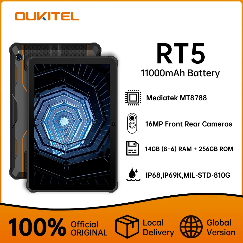 NEW-Oukitel-RT5-Rugged-Tablets-11000mAh-10-1-FHD-8GB-256GB-Android-13 ...
