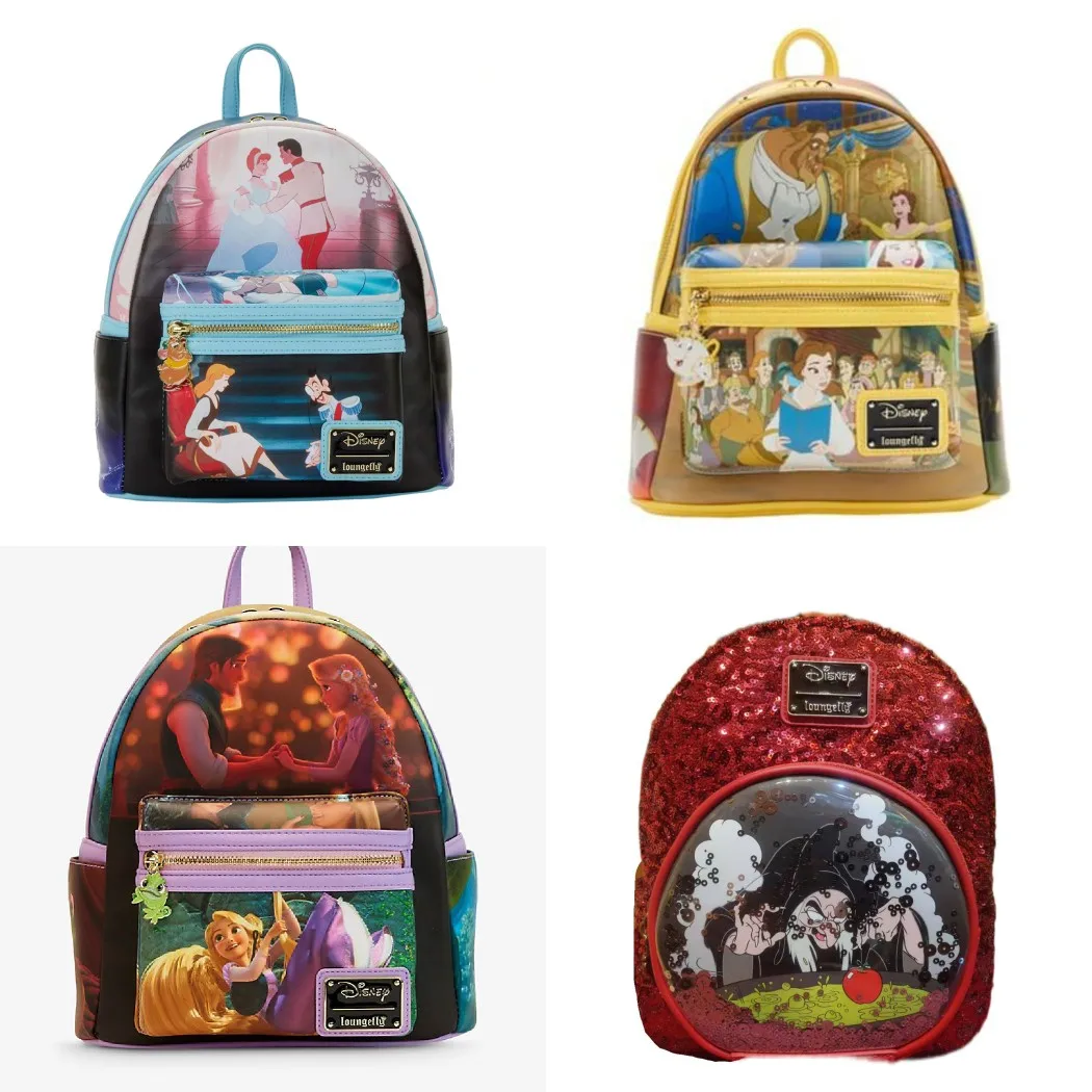 Limited Edition Disney Peripheral Pu Leather Girls Backpack Leisure ...