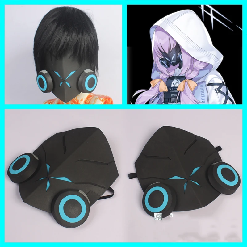 Blue Archive Cosplay Hakari Atsuko Mask Halo Headwear Wig Women Girl ...