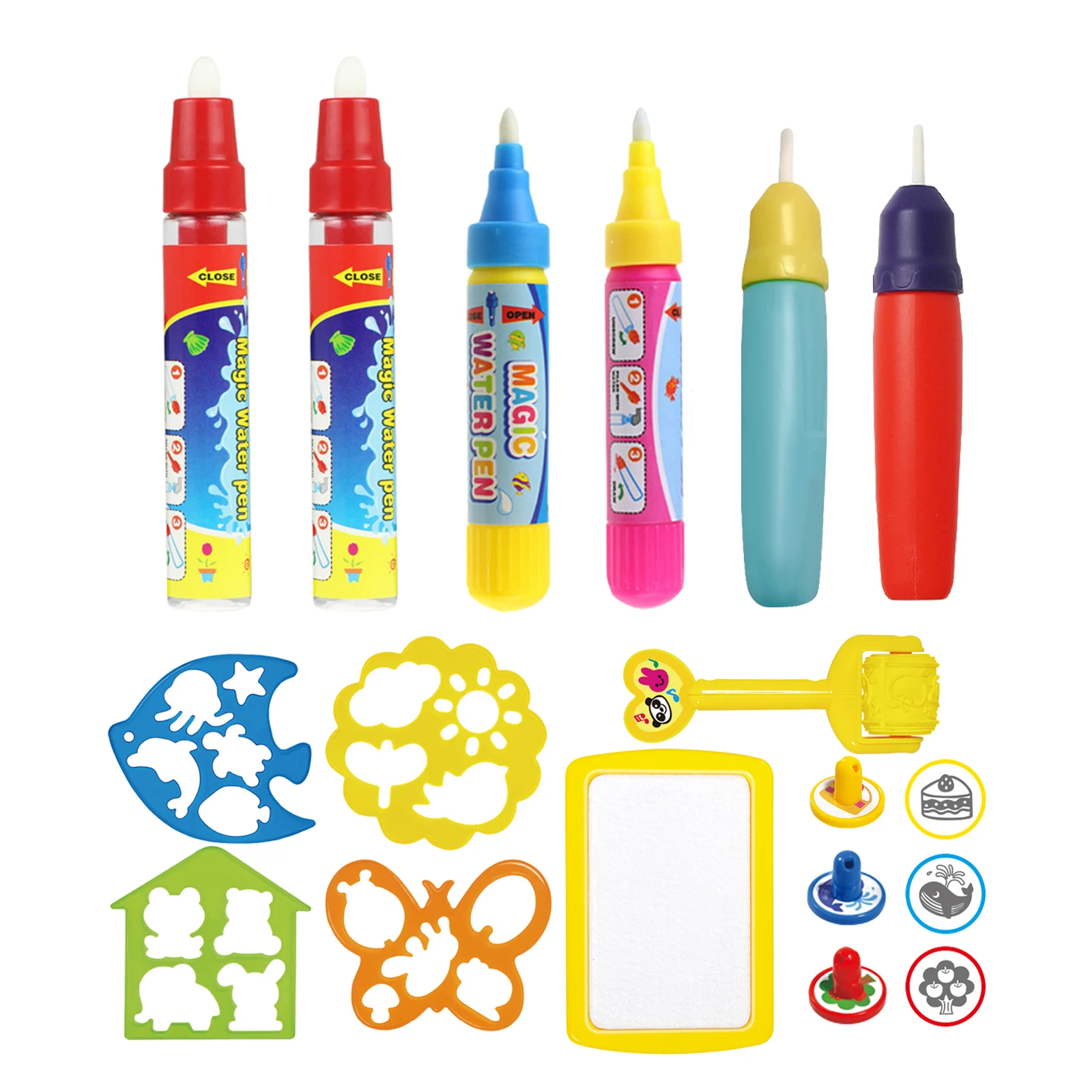 Water-Drawing-Painting-Supplies-Set-for-Kids-Doodle-Pen-Brushes-Drawing ...