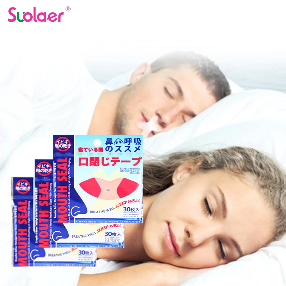 Anti Snoring Mouth Tape Sleep Aid Breathing Stopper Nose HealthCare ...
