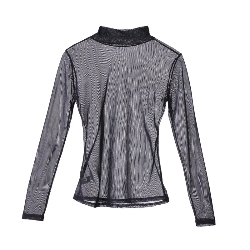 Summer See Through T-Shirts Sexy Slim Solid Color Hollow Mesh Tee Tops ...