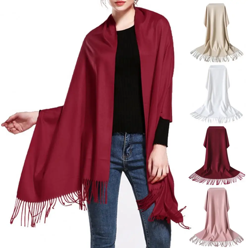 Solid-Color-Women-Thick-Shawl-Scarf-Winter-Warm-Fashion-Pashmina ...