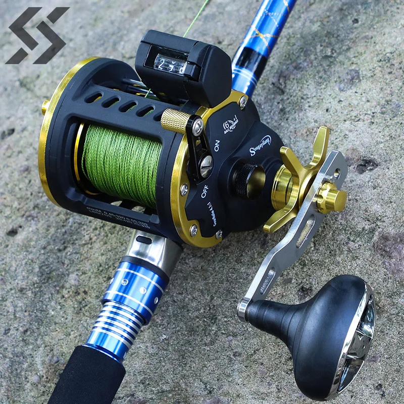 Sougayilang Saltwater Fishing Reels Cast Drum Wheel Trolling Casting ...