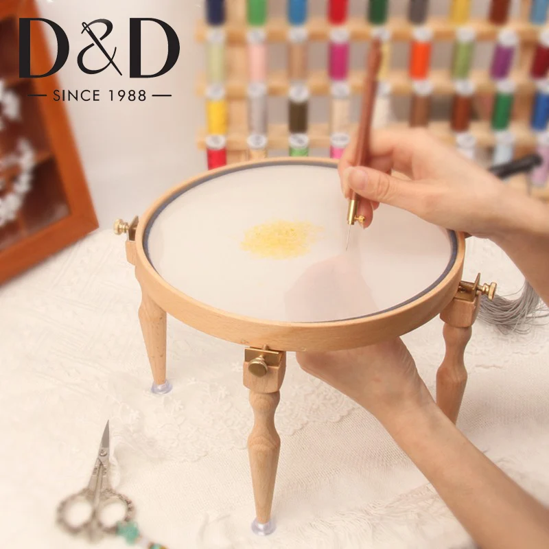 3/4Pcs Adjustable Portable Wooden Embroidery Hoop Stand Handmade Cross ...