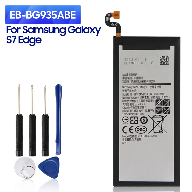 삼성 갤럭시 S7 엣지 SM-G935F G9350 G935FD 용 교체 배터리 EB-BG935ABE, EB-BG935ABA ...