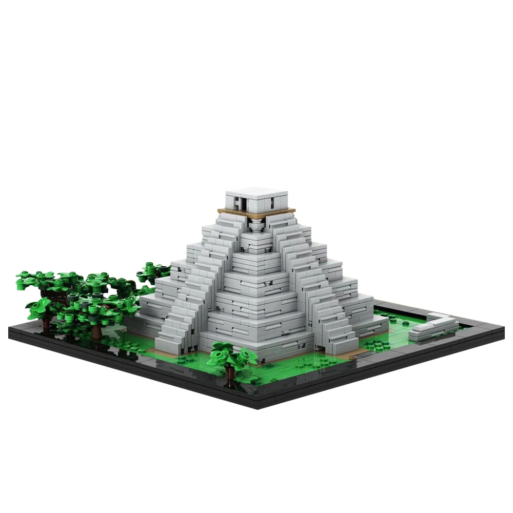 Gobricks-MOC-Mexico-Mayan-Pyramid-World-Famous-Landmark-DIY-Assembled ...
