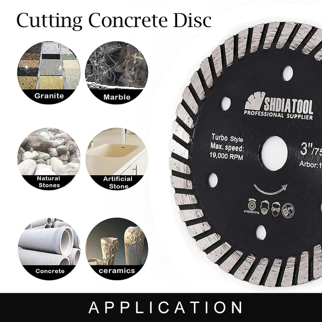 Shdiatool 3 “Gyémánt Fűrészpengés Vágóvágó Dia75 Mm Vágócsatlakozó ...