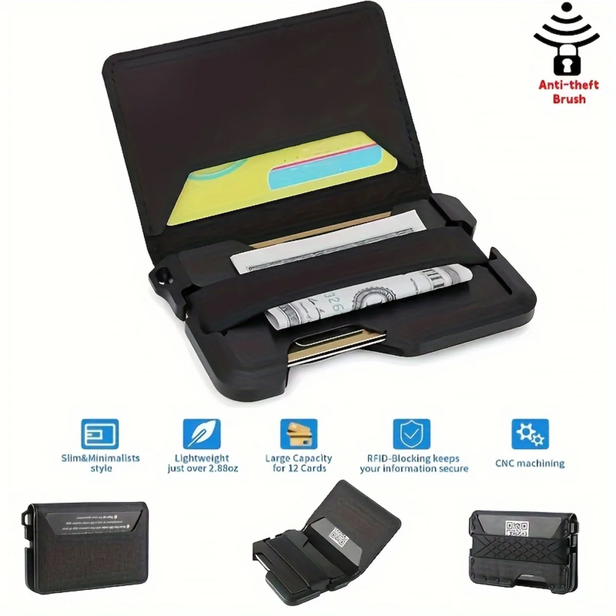 1pc-Men-s-Slim-Metal-EDC-Wallets-RFID-Blocking-Large-Capacity-Bifold ...