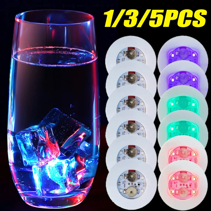 5PCS-Luminous-Coaster-Stickers-LED-Bar-Drinks-Cup-Pad-Wine-Liquor ...