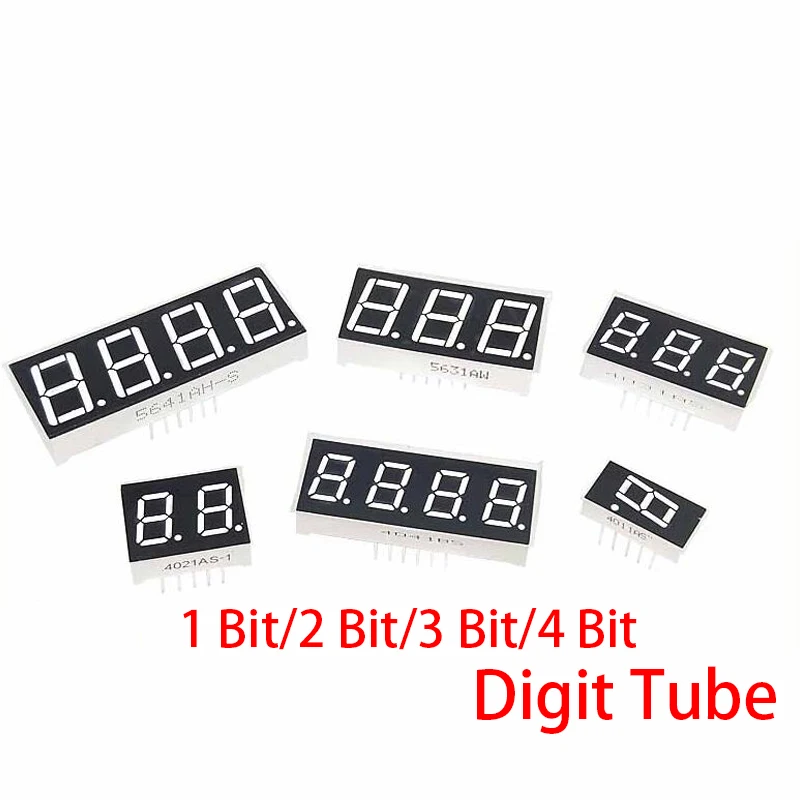 2pcs 0.8inch LED display 7 Segment 1 Bit/2 Bit/3 Bit/4 Bit Digit Tube ...